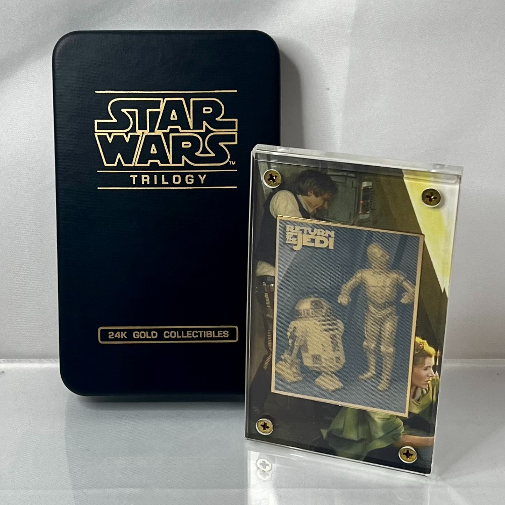 Pre-owned Lucasfilms STAR WARS RETURN OF THE JEDI 24K GOLD C3PO & R2-D2 ...